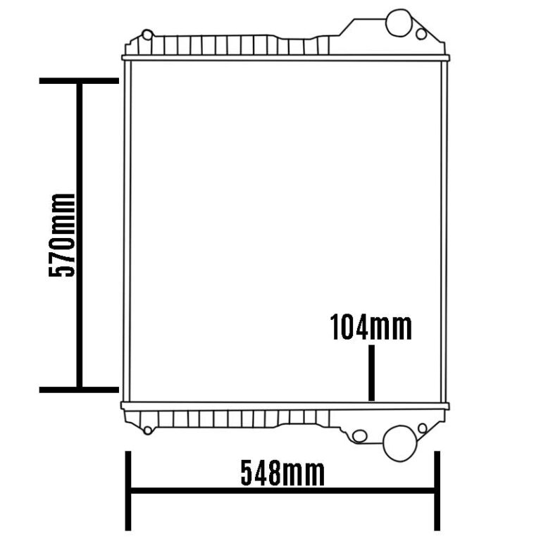 RADIADOR COMPLETO 570x548x104 CASE 580N 580M LB90 LB110 B90B